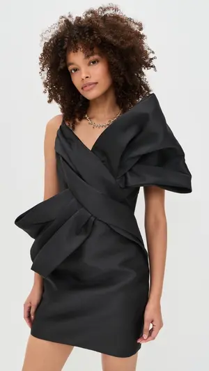 MARQUES' ALMEIDA Heavy Satin Mini Bow Dress