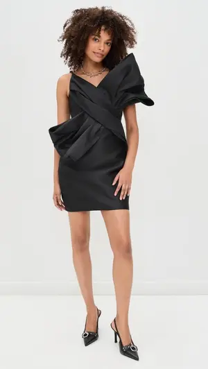 MARQUES' ALMEIDA Heavy Satin Mini Bow Dress