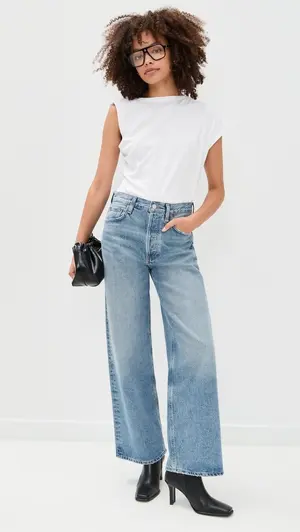 AGOLDE Beth Tee - White