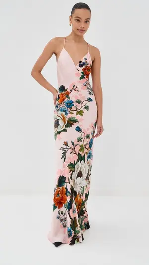Borgo De Nor Floral Print Maxi Dress - Magical Blossom Pink