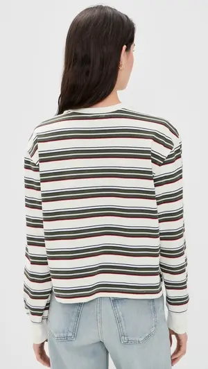Joe's Jeans Boxy Striped Long Sleeve Tee