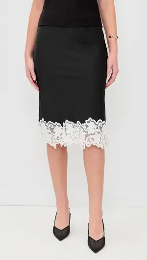 Lioness Anchored Midi Skirt - Noir