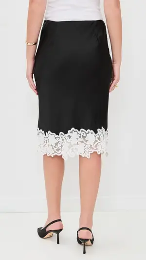 Lioness Anchored Midi Skirt - Noir