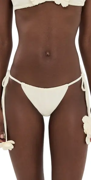 BAHIA MARIA Federica Tiny Bikini Bottoms - Ivory