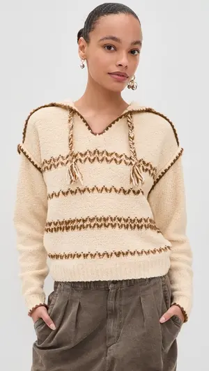Isabel Marant Étoile Romera Hooded Sweater - Ecru/bronze