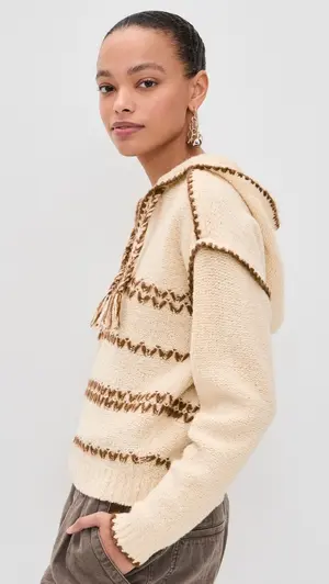 Isabel Marant Étoile Romera Hooded Sweater - Ecru/bronze