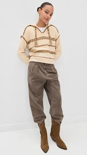 Isabel Marant Étoile Romera Hooded Sweater - Ecru/bronze