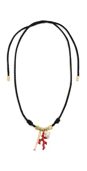 MARTHA CALVO Sardina Charm Necklace - Black/gold