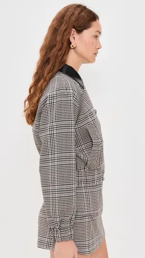 LE BOP Winnie Button Jacket - Tan Plaid