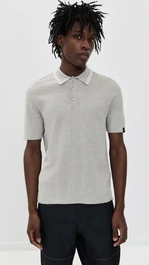 Rag & Bone Harvey Tipped Polo - Hthrg
