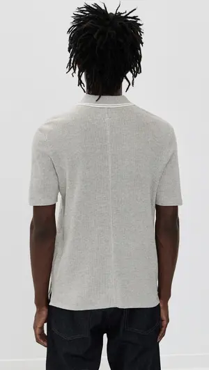 Rag & Bone Harvey Tipped Polo - Hthrg