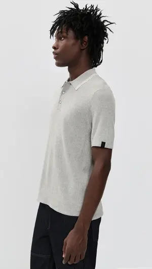 Rag & Bone Harvey Tipped Polo - Hthrg