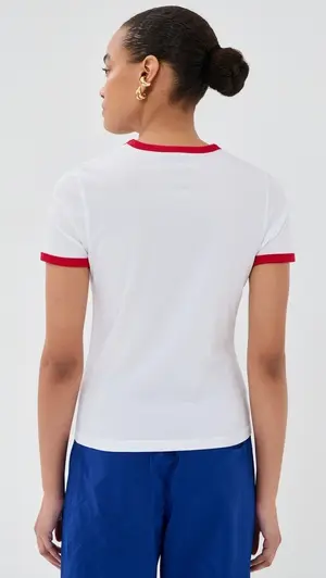 Casablanca Longline Ringer Tee - Innocence Triangle