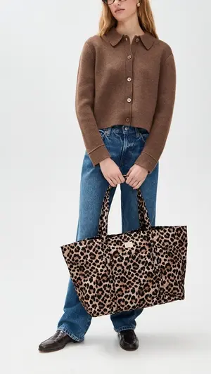 LOEFFLER RANDALL Dina Travel Tote Bag - Brushed Leopard
