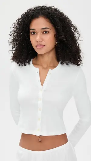 LESET Nando Cardigan - White