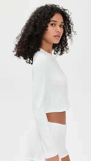 LESET Nando Cardigan - White