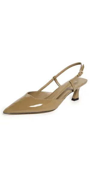 STUART WEITZMAN Vinnie Slingbacks 50mm - Golden Olive