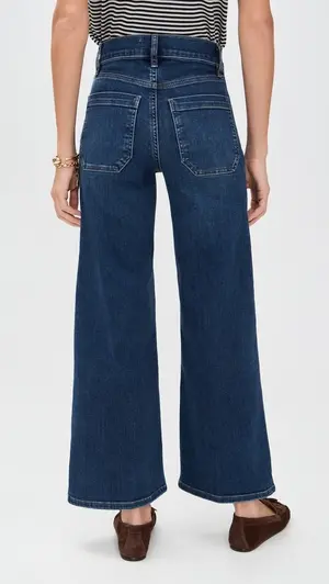 FRAME Petite Le Pixie Slim Palazzo Modernist Pocket Jeans