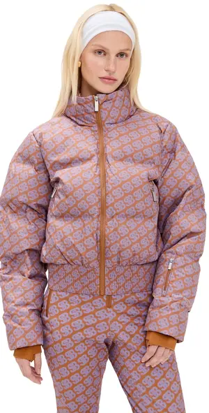 Sweaty Betty Printed Cropped Ski Jacket