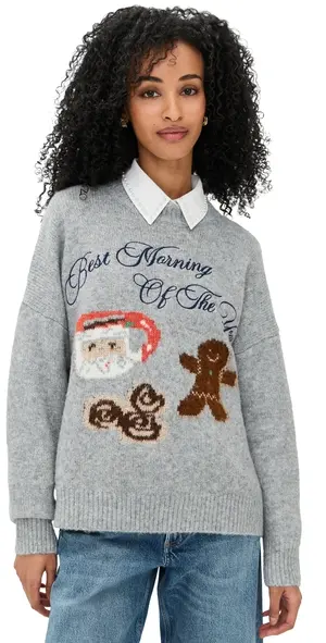 BAILEY ROSE Holiday Graphic Crewneck Sweater