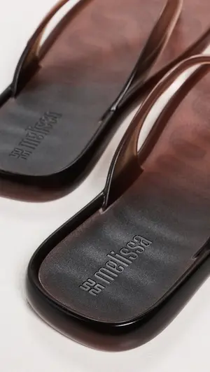 Melissa Beachwear Flip Flops - Brown/black