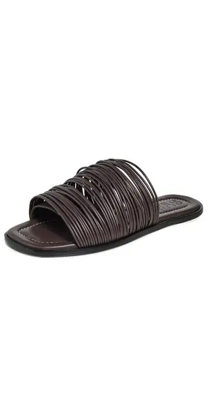 Staud Alessandra Flat Sandals - Espresso