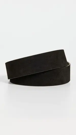 FAVORITE DAUGHTER Suede Jean Belt - Black/antique Brass