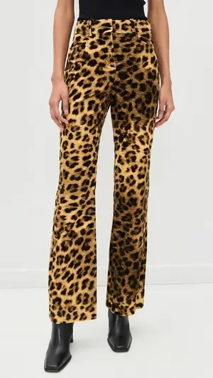 Ba&sh Brent Leopard Print Pants - Naturel