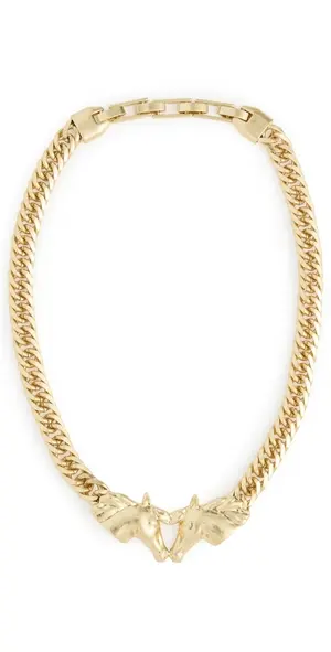 Clare V. Le Cheval Necklace - Vintage Gold