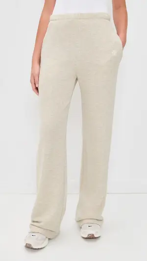 Eterne Oversized Wide Leg Sweatpants - Heather Oatmeal