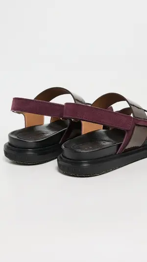 Marni Fussbett Sandals - Dark Brown/bordeaux