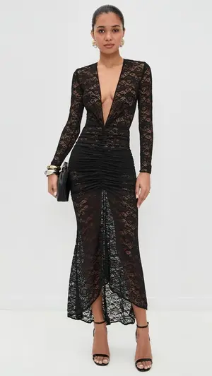 Ronny Kobo Nelli Lace Midi Dress