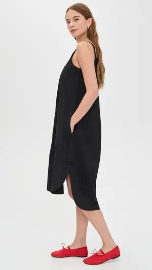 LEE MATHEWS Poplin Cami Midi Dress