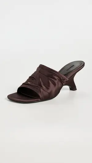 Simkhai Shadow Satin Wedge Mules