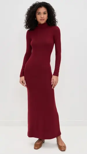 LESET Lauren Turtleneck Maxi Dress