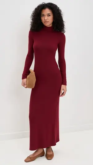 LESET Lauren Turtleneck Maxi Dress