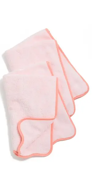 WEEZIE Scallop Hand Towels 2 Pack - Light Pink