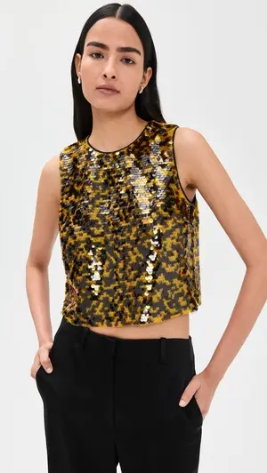 Staud Seraphina Sequin Top