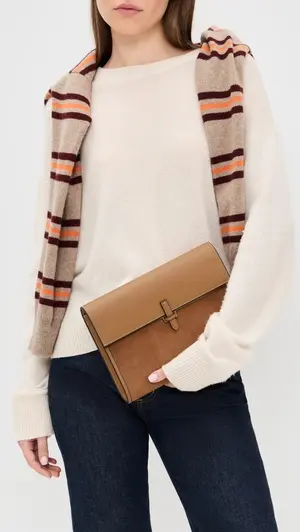 HUNTING SEASON Large Soft Clutch - Cognac