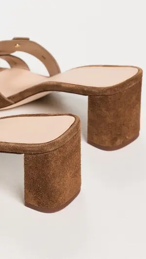 Veronica Beard Via Suede Block Heel Sandals