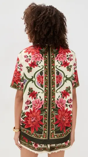 Farm Rio Floral Print Shirt