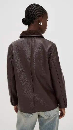 Rails Luis Faux Leather Jacket - Walnut