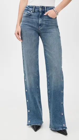 Paige Sasha Side Seam Snap Jeans