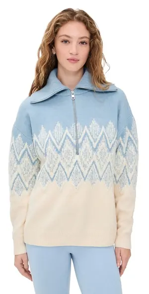 Varley Fair Isle Half Zip Pullover