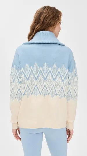 Varley Fair Isle Half Zip Pullover