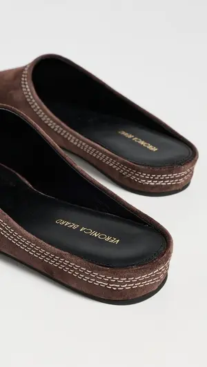 Veronica Beard Narcisa Mules - Espresso