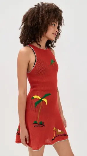 Staud Marea Embroidered Mini Dress