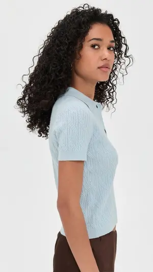 THE GARMENT Cable Knit Mini Polo