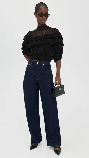 Ulla Johnson Corinna Top With Tiered Ruffles