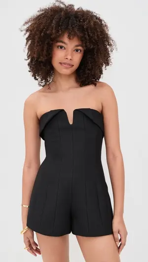 Alexis Chelya Sleeveless Romper - Black